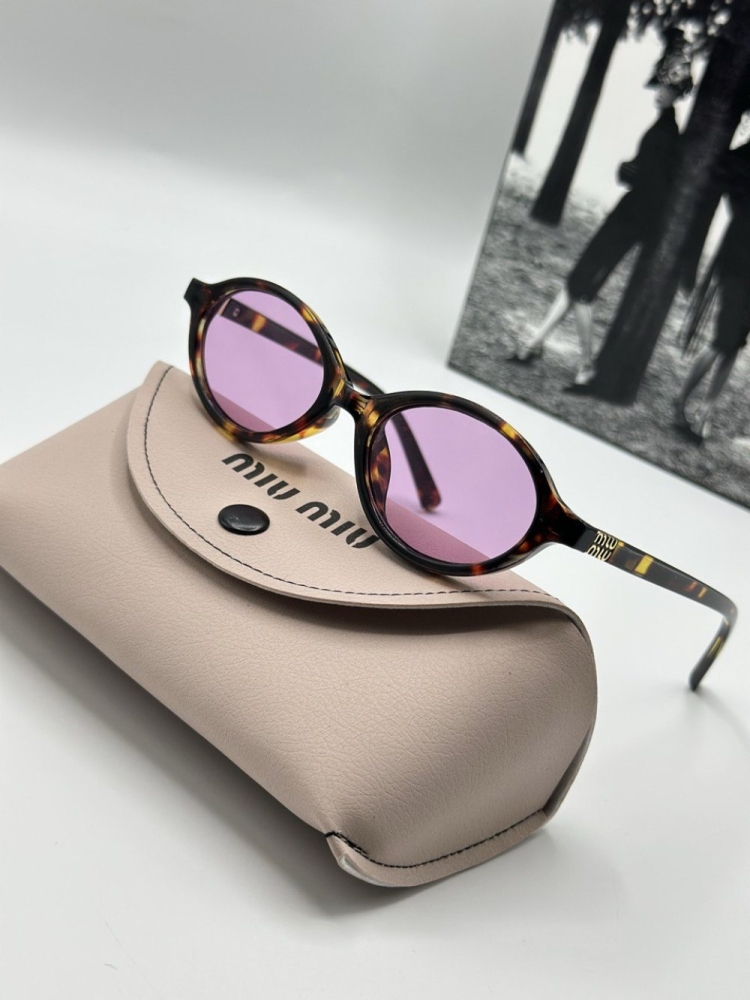 Miu Miu Yuvarlak Pembe Cam Kadın Güneş Gözlük G1999-VLL Modelleri En ...